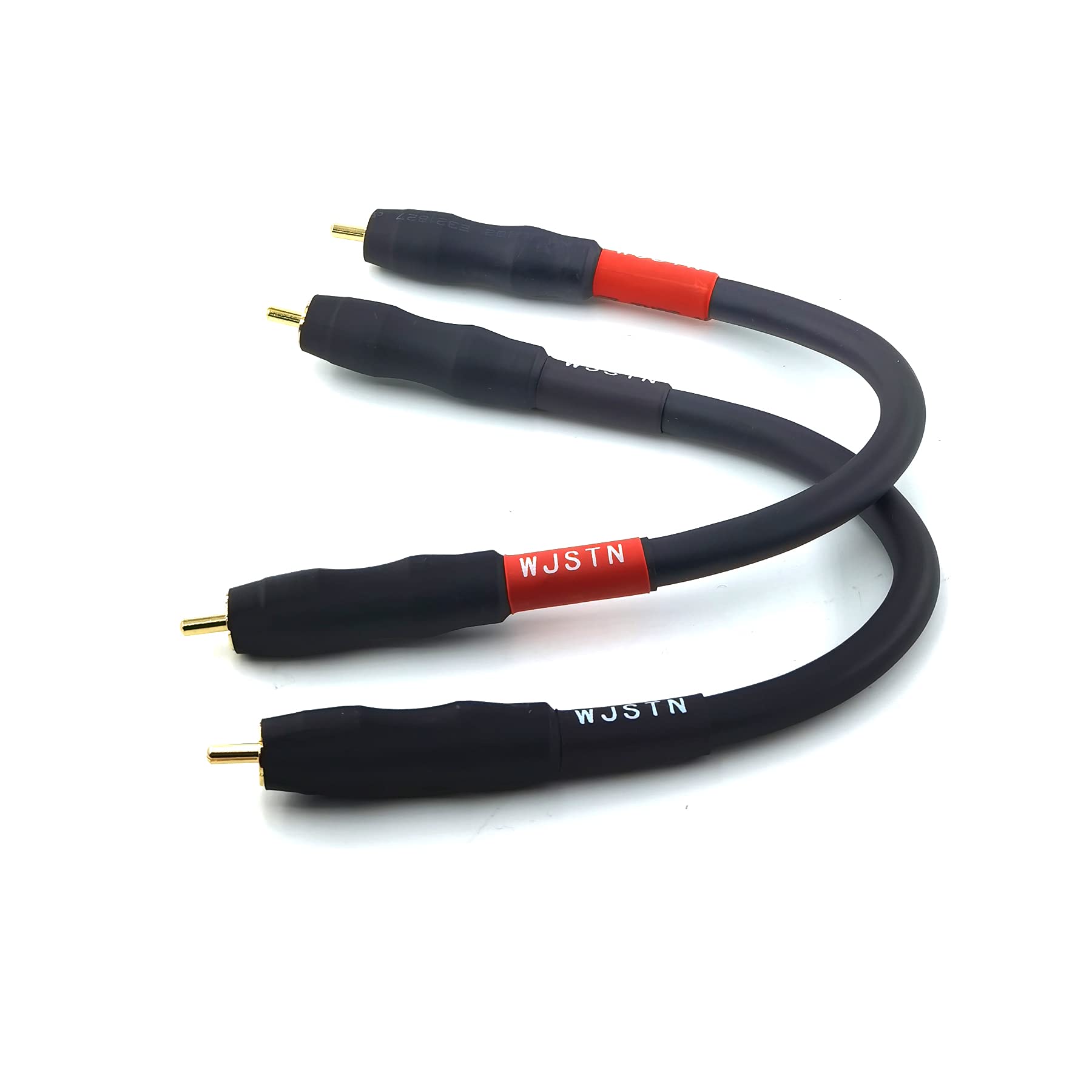 WJSTN RCA to RCA Audio Cable RCA Male to Male Stereo Audio Cable , for Home Theater, HDTV, Amplifiers, Hi-Fi Systems 2-Pack (6 inches)