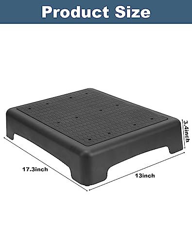 Step Stool for Adults, Heavy Duty, Anti-Slip, Ideal for Outdoor, Kitchen, Bathroom, Bedroom, Plastic, Holds 440 lbs, Half Step Ladder(Medium-Sized)