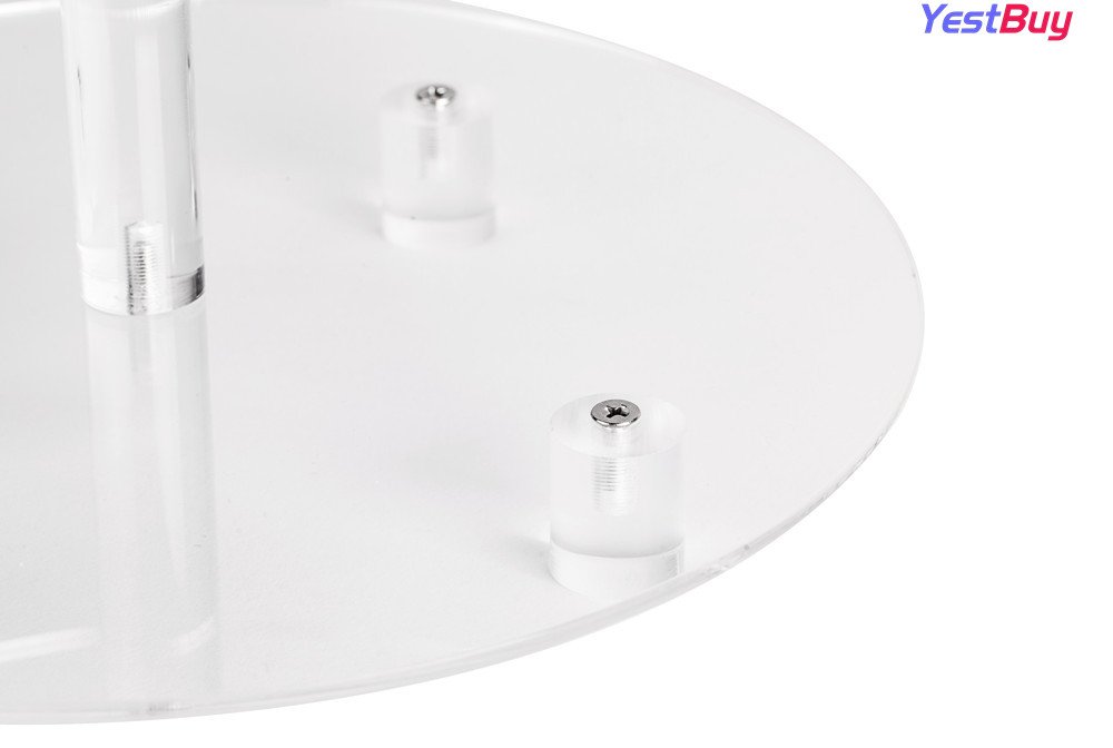 YestBuy 4 Tier Clear Round Wedding Party Acrylic Cupcake Display Tree Tower Stand 1 Unit (20 Inches)