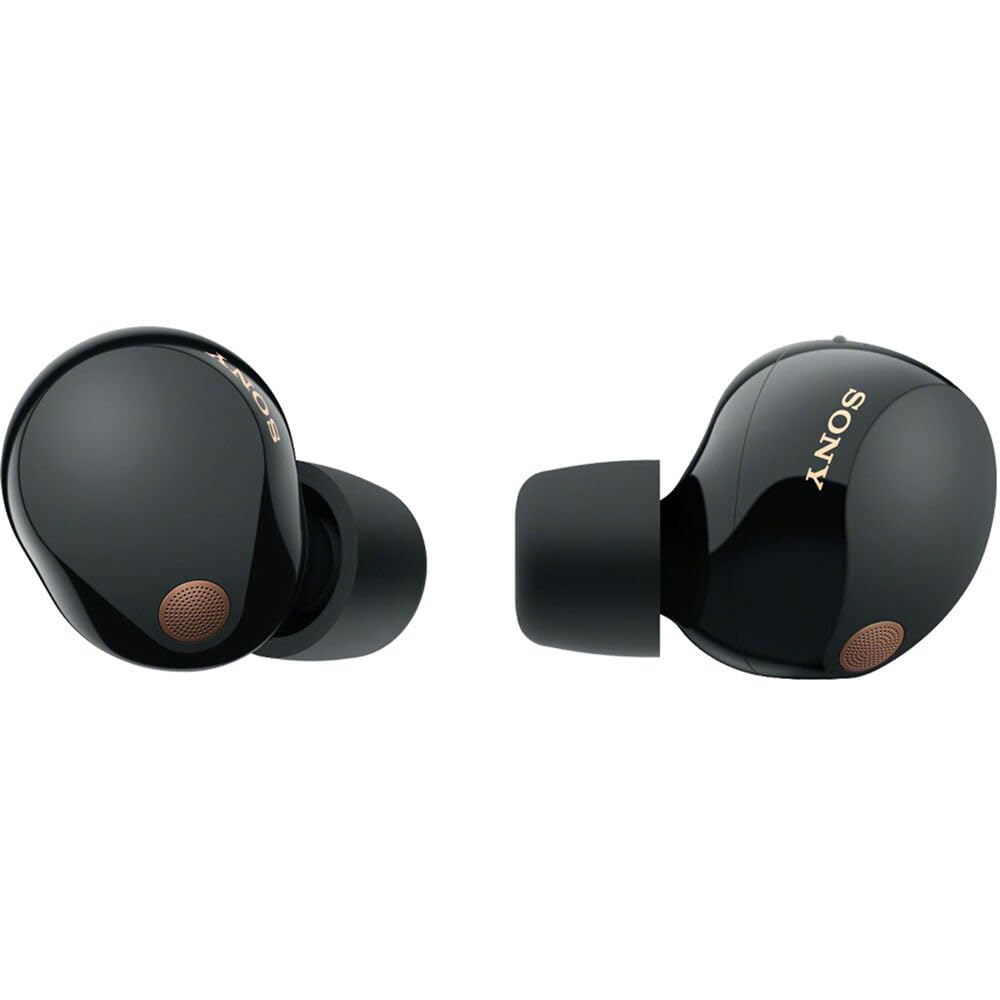 Sony WF-1000XM5 Industry Leading Noise Canceling Truly Wireless Earbuds (Black) Bundle with Silicone Case (Black), Memory Foam Ear Tips, USB-A to USB-C Cable & 1 YR CPS Enhanced Protection Pack