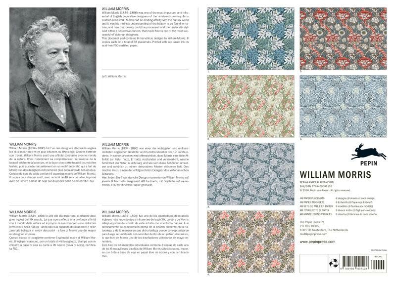 William Morris: Paper Placemat Pad (Multilingual Edition) (English, Spanish, French and German Edition)