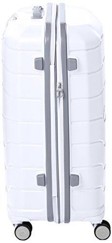 Samsonite Octolite Spinner Unisex Medium White Polypropylene Luggage Bag TSA Approved I72005005