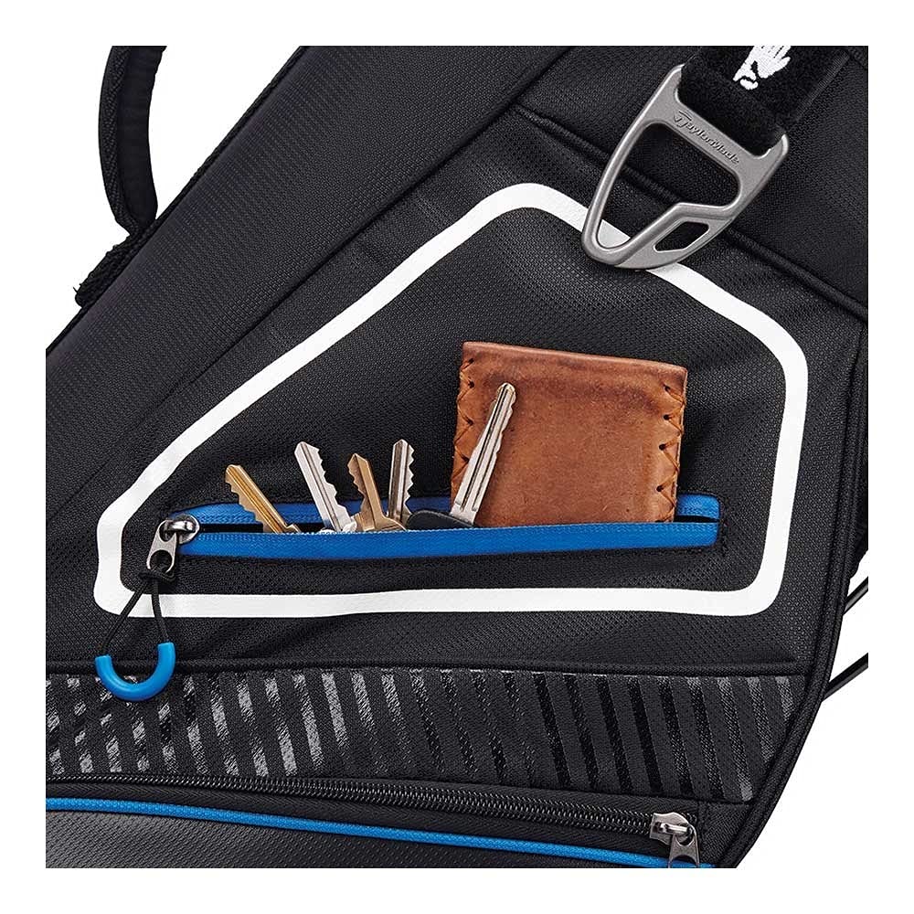 TaylorMade Stand 8.0 Bag, Black/White/Blue