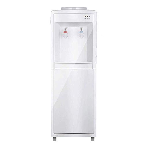 Vertical Water Dispenser Upgrade 5 Gallon Water Cooler Dispenser-Top Loading Freestanding Water Dispenser with Storage Cabinet, Two Temperature Settings-Hot(85℃-95℃), Normal Temperature(10-1