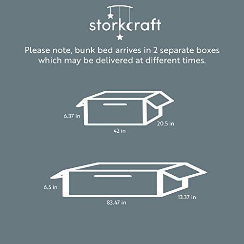 Storkcraft Caribou Twin-over-Twin Bunk Bed (Navy) β GREENGUARD Gold Certified, Converts to 2 individual twin beds