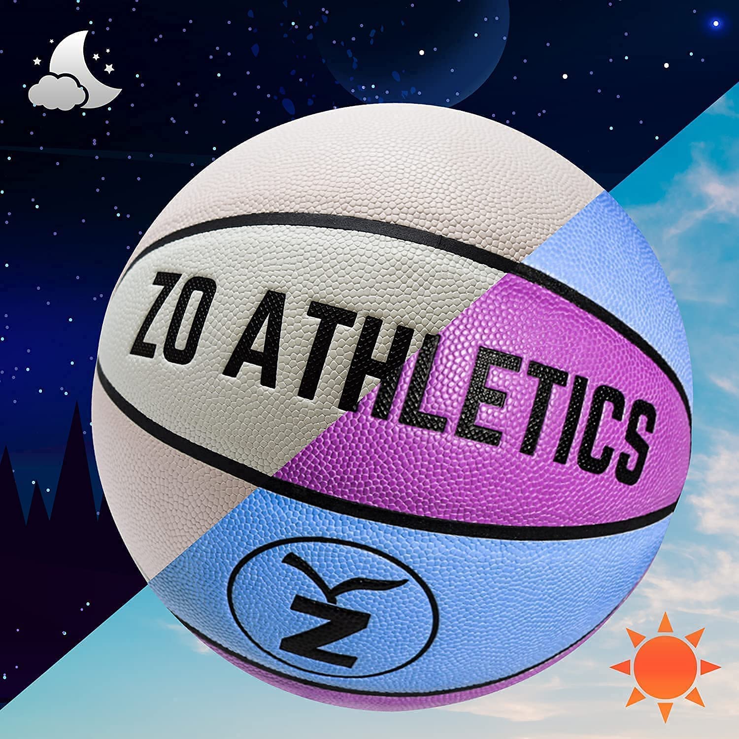 Zo Athletics Indoor Outdoor Shooting Basketball - Basketball Training Equipment - Size 7 - Gift Ideas for Boys and Girlsο»Ώ Basketballs (COLOR CHANGE)