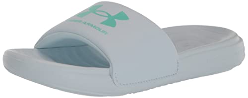 Under Armour Girls' Ansa Fixed Strap, (401) Halogen Blue/Halogen Blue/Green Breeze, 3, US