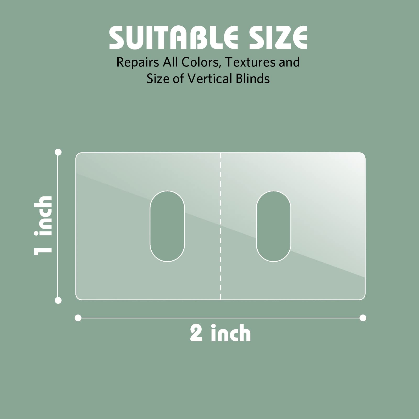 XUPAI 30 Sets (60 Pcs) Vertical Blind Repair Tabs for Vertical Blinds Replacement Slats, Blind Fixer Tabs, Vertical Blinds Repair Kit, Upgrade Vertical Blinds Replacement Parts