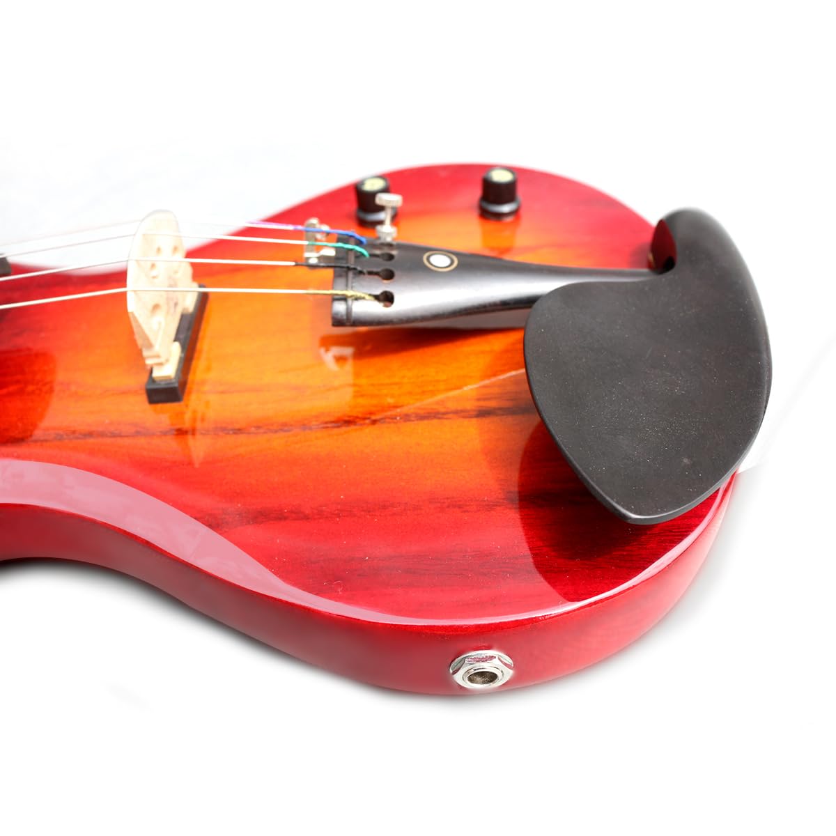 Vetimobato Electric Viola 16 inch Full Size Solid Wood Ebony Accessories with Viola Case & Viola Bow & AUX cable & Headphone (5 String)