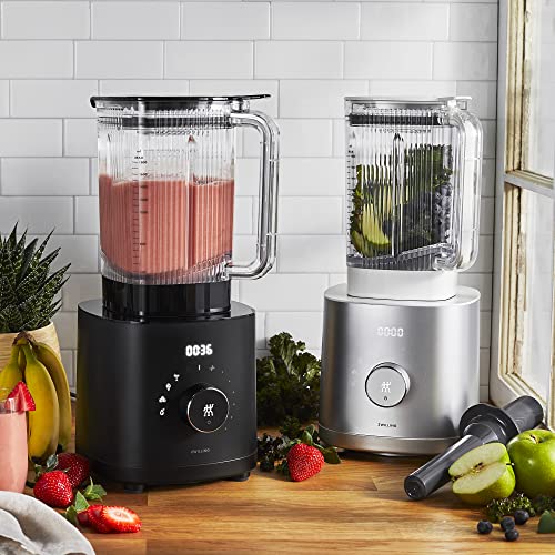 ZWILLING Enfinigy Power Blender, Piranha Teeth Winglet Blade for Ultimate Blending, 6 programs for Ice cream, Smoothies and more, 64oz pitcher, 12 speed, Silver