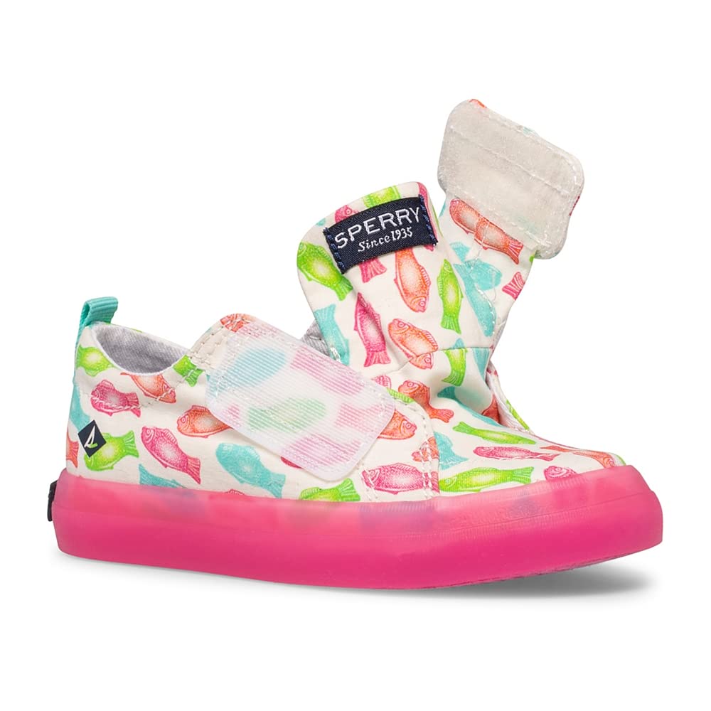 Sperry unisex child Crest Vibe Jr Sneaker, White/Multi, 6.5 Little Kid US