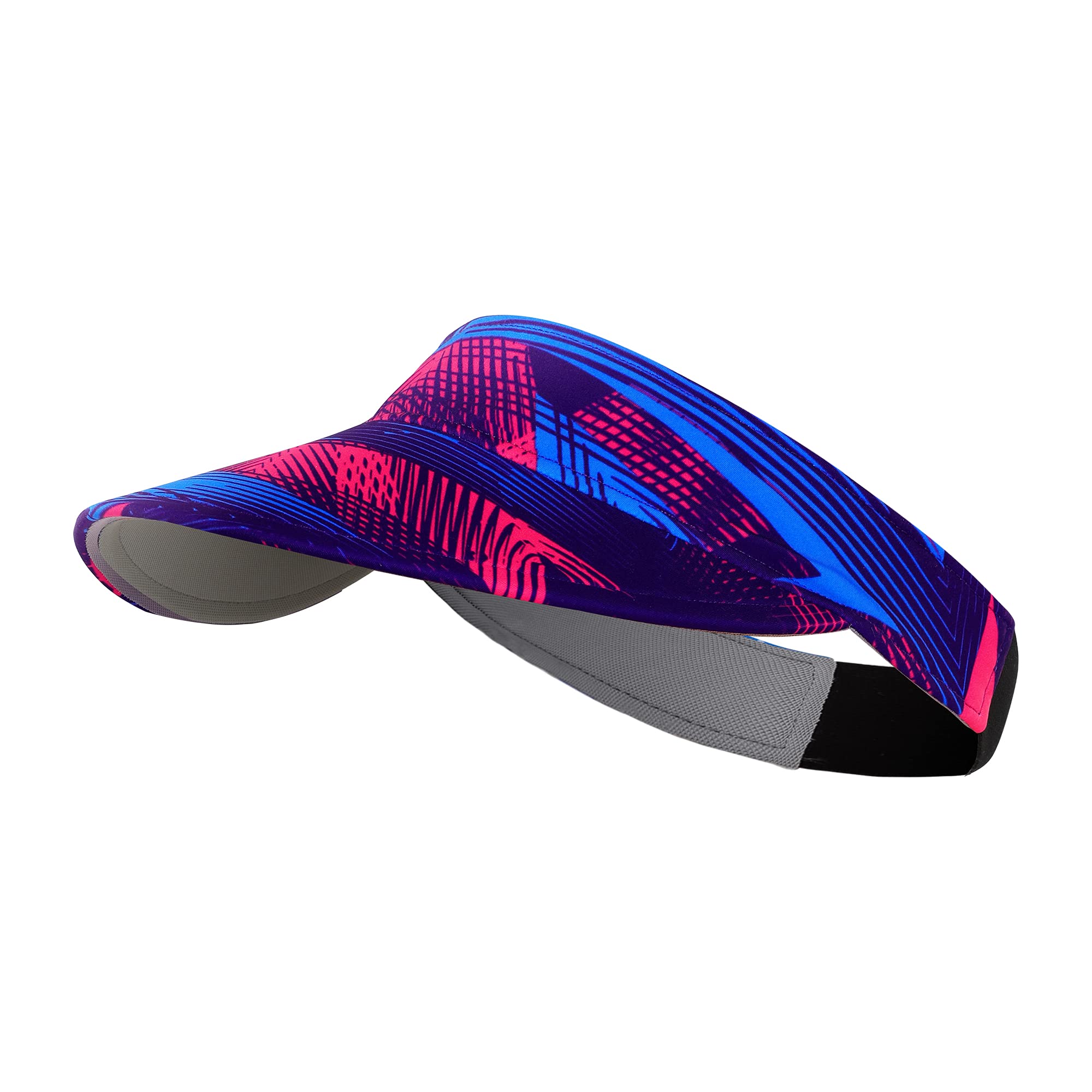TEFITI Sun Visor Hat for Women Men, Adjustable Sports Hat for Golf Tennis Cycling Running Jogging (Blue & Pink)