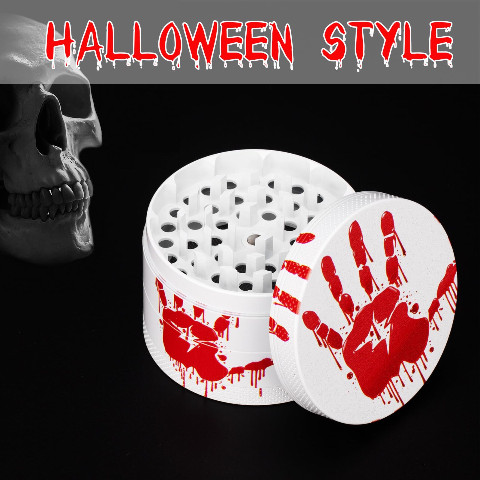 Spice Grinder 2.5inch Large Metal Grinders Crusher Halloween Gifts Kitchen Helper