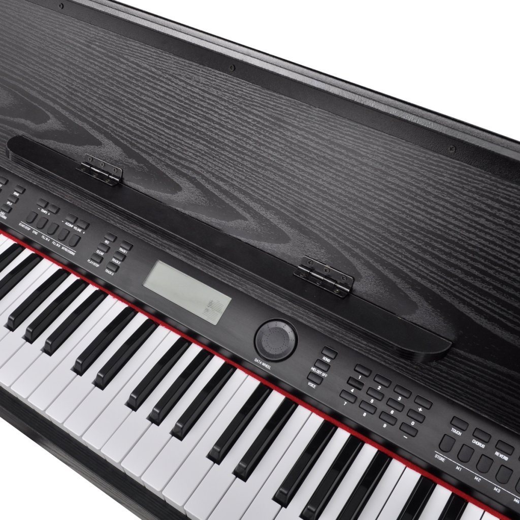vidaXL Classic 88 Keys Electronic Piano Electric Keyboard Digital LCD w/ Music Stand