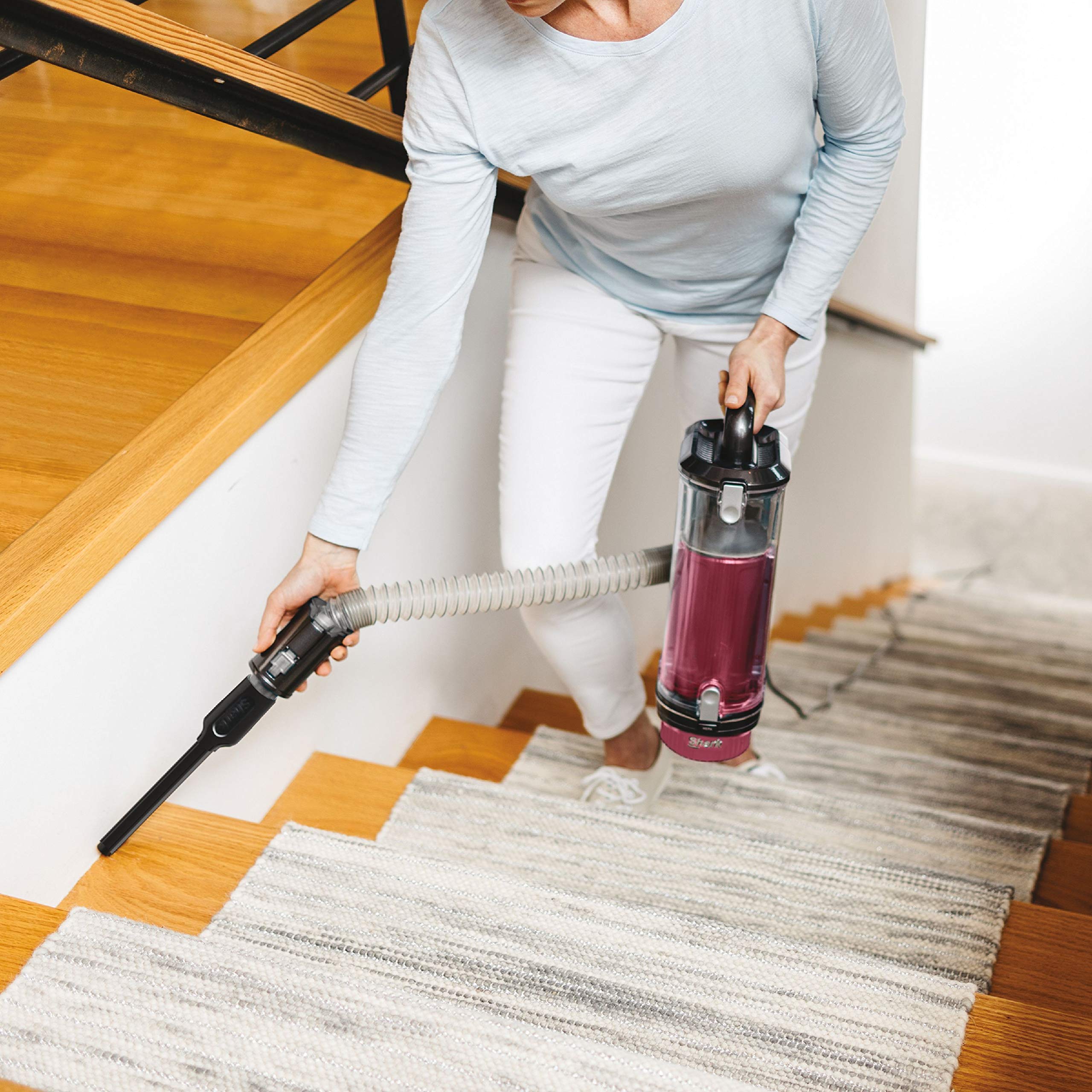 Shark APEX UpLight Lift-Away DuoClean with Self-Cleaning Brushroll Stick Vacuum (Renewed) (Magenta)