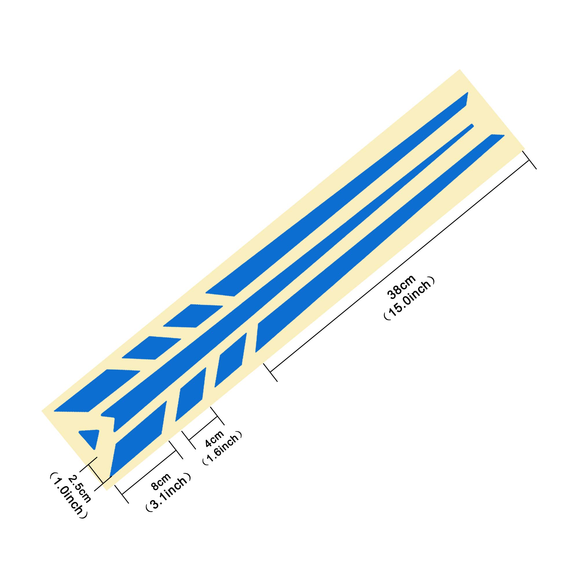 TOMALL Electric Scooter Reflective Stickers Compatible for Ninebot ES1 ES2 ES3 ES4 Blue Night Reflective Film Sticker Skateboard DIY Decoration Reflective Stickers