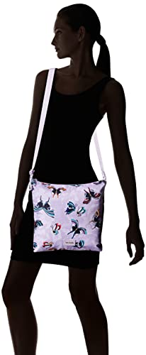 Vera Bradley Women's Recycled Lighten Up Reactive Hipster Crossbody Purse, Lavender Butterflies, One Size