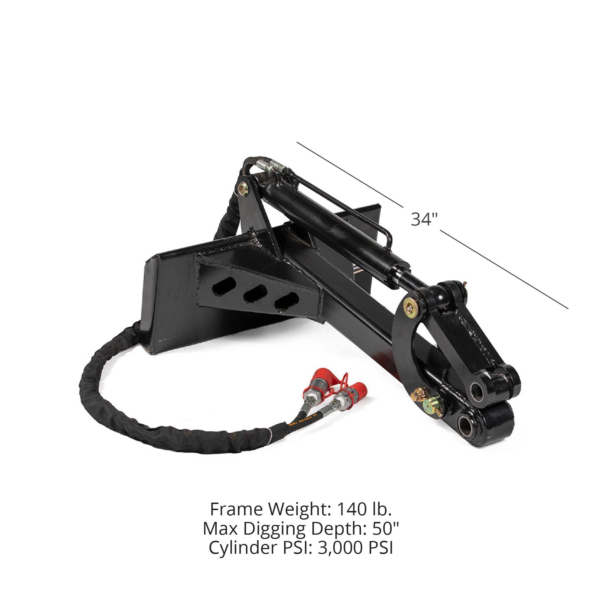 Titan Attachments Mini Skid Steer Fronthoe Backhoe Excavator Attachment, Quick Tach Mounting System Fits Toro Dingo, Ditch Witch, and Vermeer, Dig Small Ditches, Trenches, and More