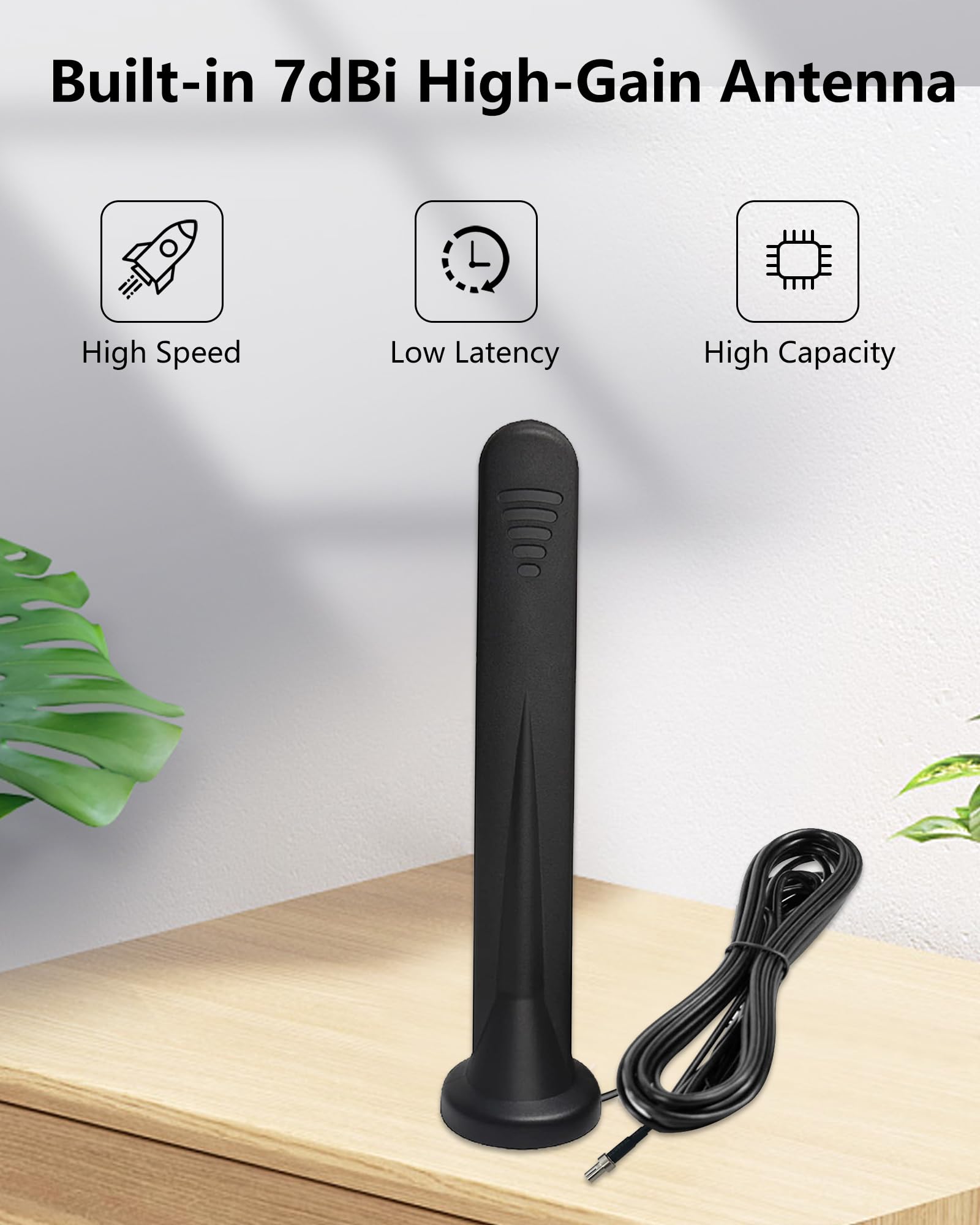 TS9 Antenna, 12dBi External 5G 4G LTE GSM Magnetic Base Antenna,Compatible with Netgear AT&T Nighthawk M6 MR6110 MR6500 M5 MR5100 MR5200 M1 MR1100 LB2120 Hotspots Router 2 Pack