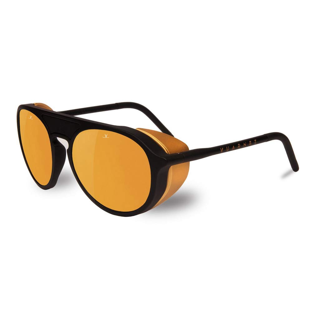 Vuarnet sunglasses Vuarnet Ice (VL-1709 0007-2129) Matt Black - Matt Gold - Brown with Mirror effect lenses