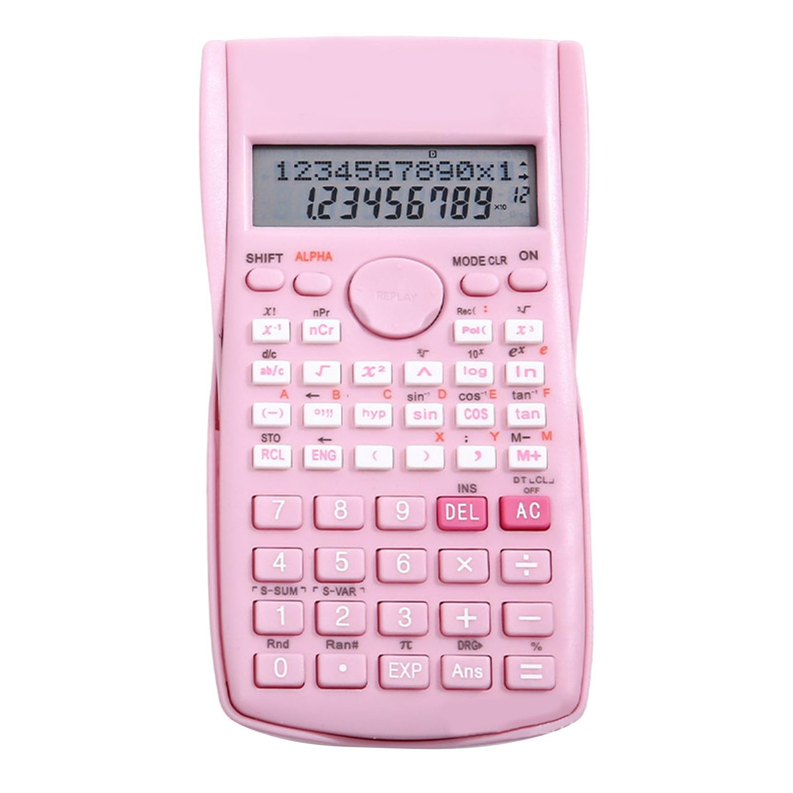 Scientific Calculator, 12 Bit Math Calculator with 240 Functions, Large Display, Sliding Hard Cover for Middle College Students Teachers (Blue)