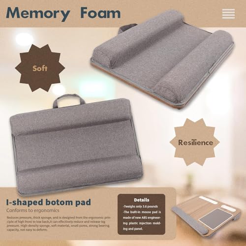 SFANDFF Lap Desk Laptop Table Removable Laptop Holder Small Table Including Mouse pad Built-in Tablet and Mobile Phone Holder for 13-inch Computers (21.6x14.1in)