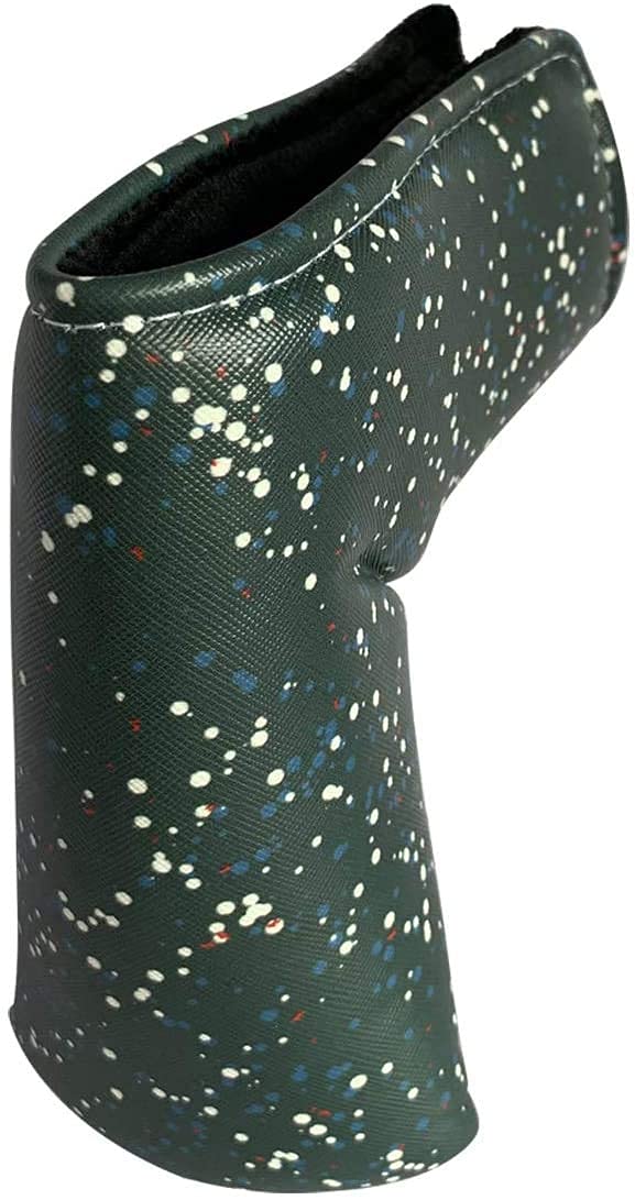 Yopral Golf Blade Putter Head Cover Green Paintgalaxy Strong Magnetic Bar Closure Headcover for Golf Clubs