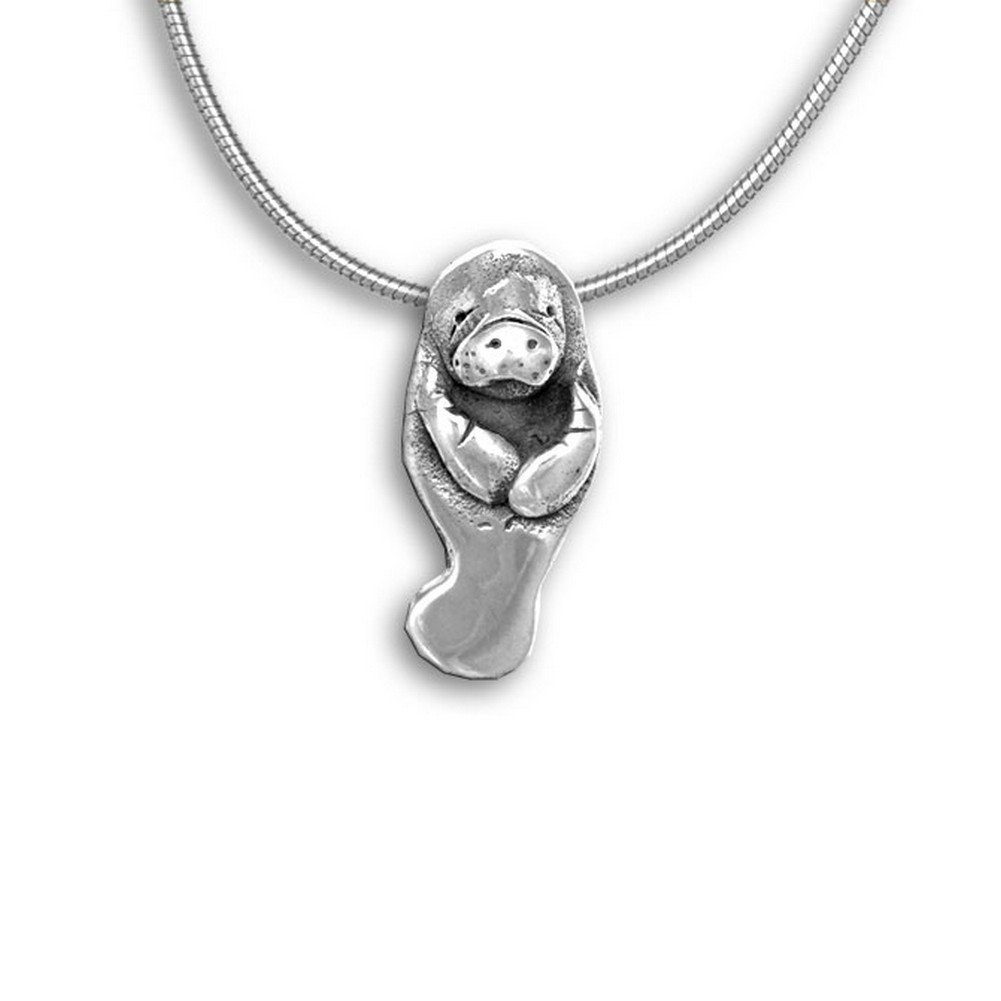 The Magic Zoo Manatee Sterling Silver Pendant β Handcrafted in the USA β Manatee Jewelry for Women