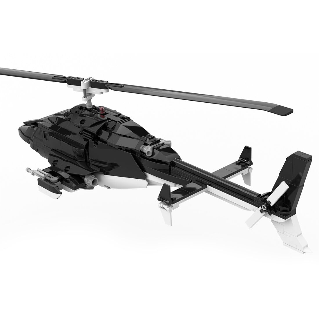 Vortix Military Helicopter Building Blocks Set, WW2 Airwolf Gunship Model Bricks Kit, Plane Construction Toys for Kids and Adults (1039PCS)