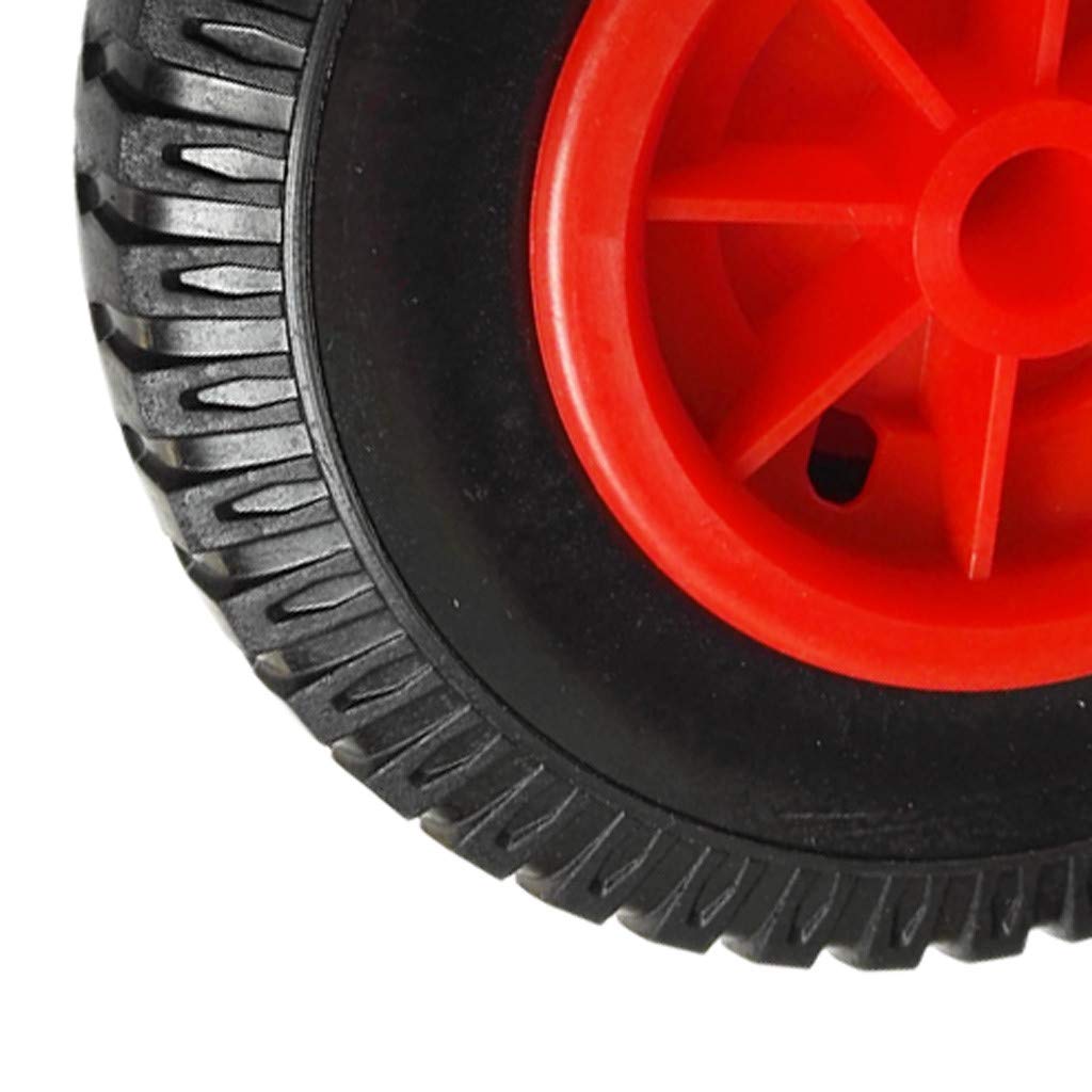 ZXAZX Universal Puncture Proof Rubber Kayak Trolley Red Wheel Suit for Kayaks Trolley Canoes Replacement Accessories (S)