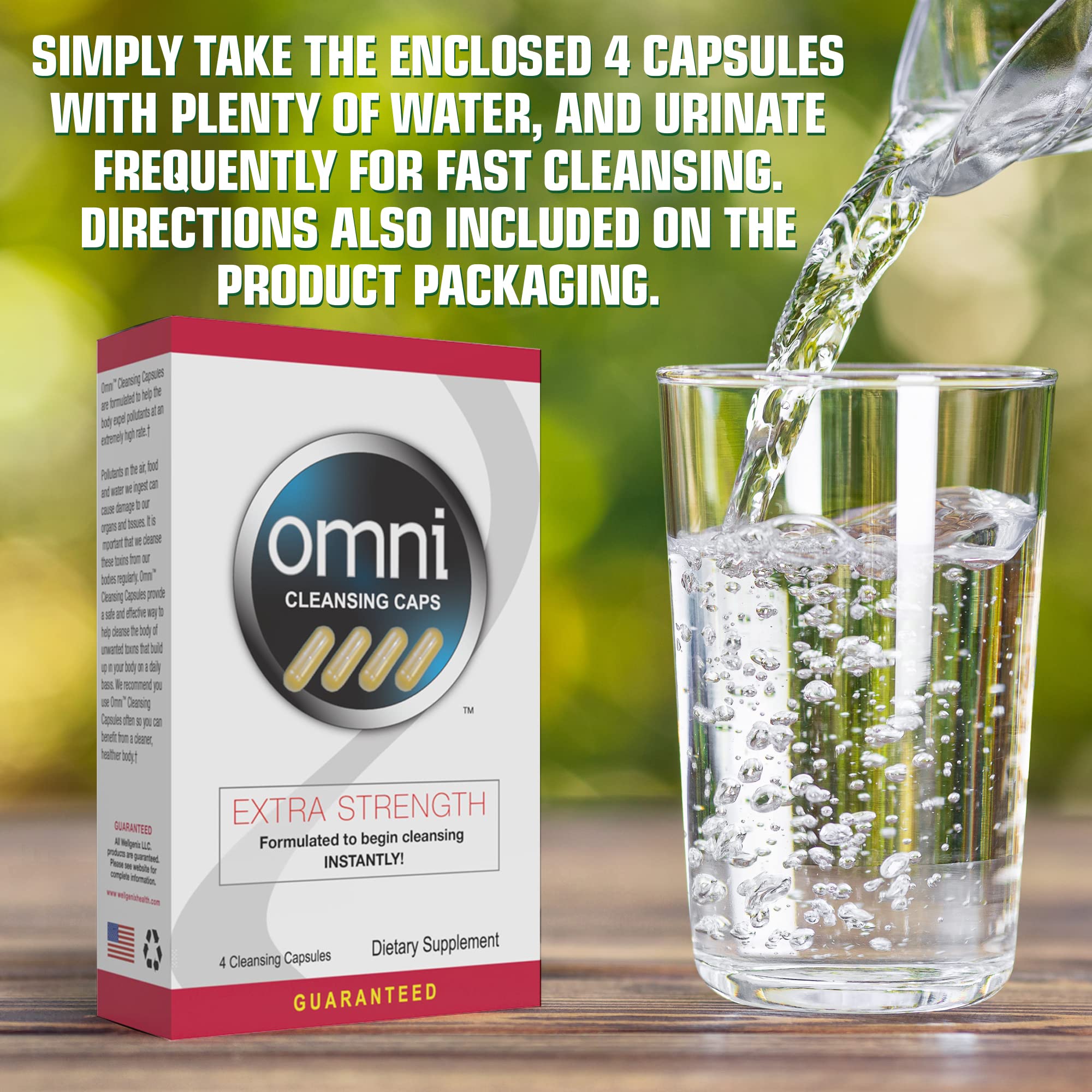 Wellgenix Omni Herbal Cleanse Detox Capsules: Fast Acting, Extra Strength Detox Cleanse for Whole Body, Flush Your System with Detoxifying Capsules, 4 Count (2)