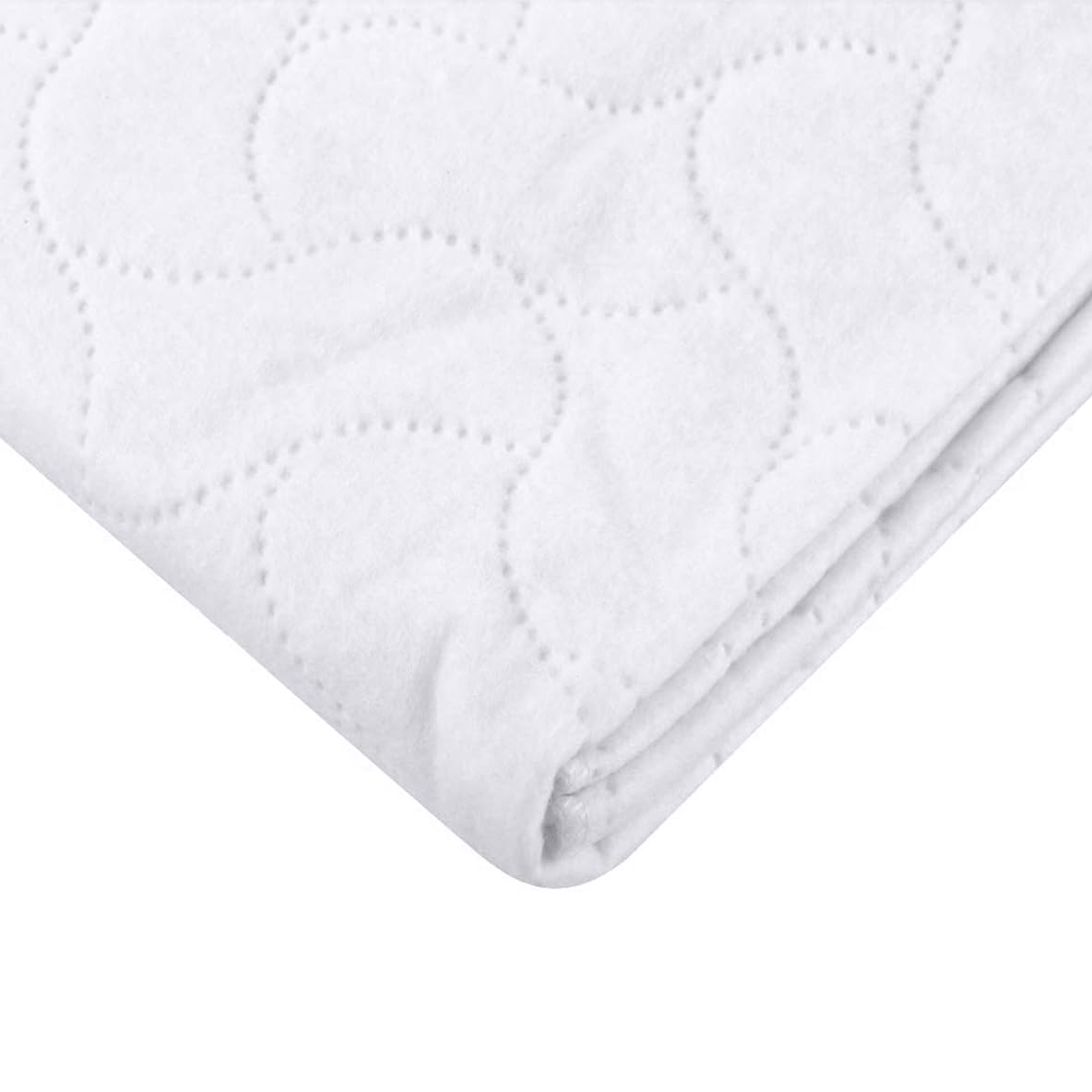 TL Care Waterproof Quilt-Like Flat Reusable Portable/Mini-Crib Size Protective Mattress Pad Cover for Babies, Adults & Pets, White, 24" x 38"