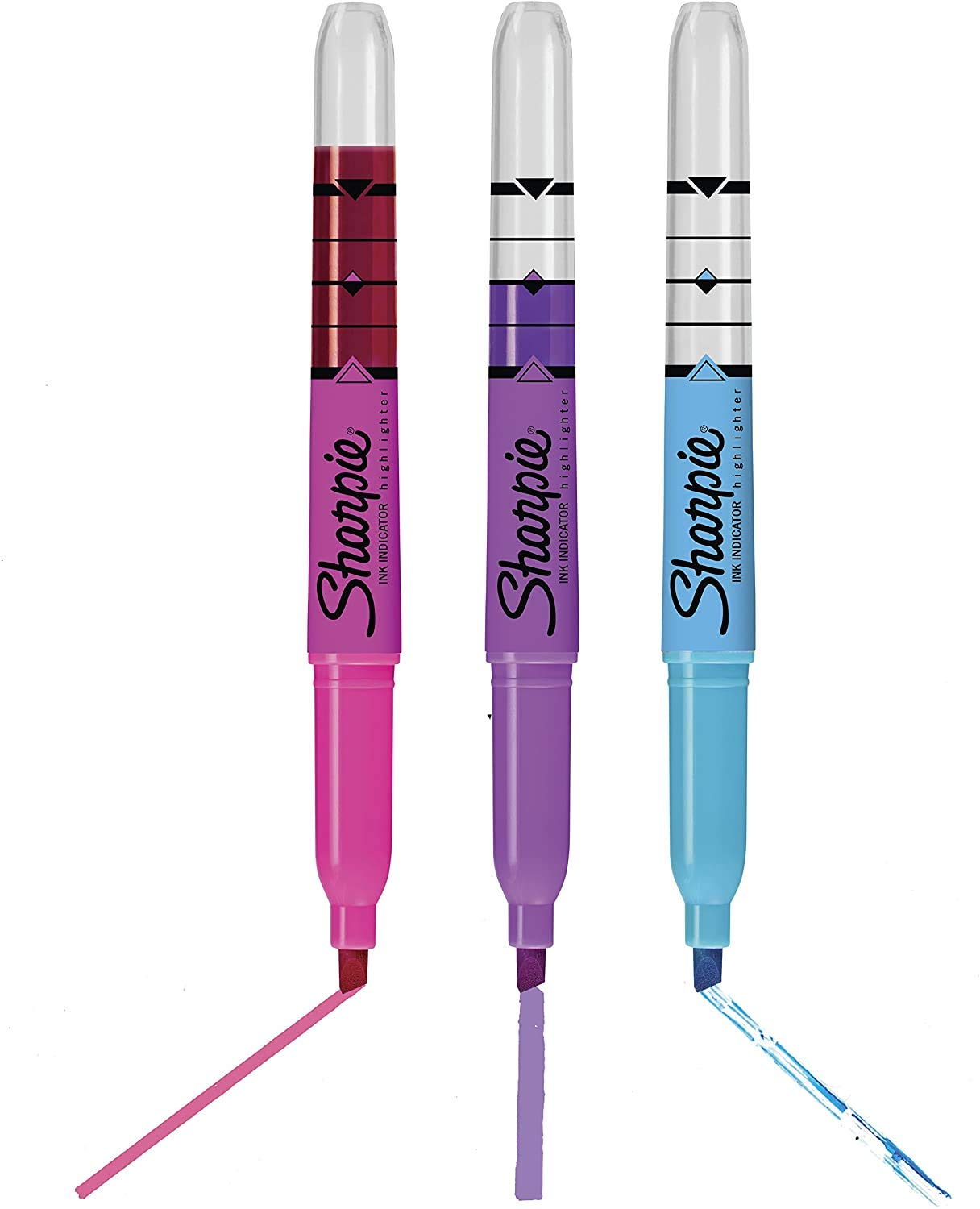 Sharpie Ink Indicator Stick Highlighters, Chisel Tip, Assorted Fluorescent, 5 Count - 2 Pack