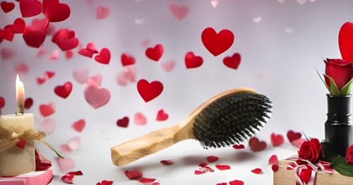 SHASH Everyday 100% Boar Bristle Hair Brush - Made in Germany | Suitable For Thin To Normal Hair, Firm, and Naturally Conditioning | Enhance Texture, Exfoliate, and Stimulate the Scalp