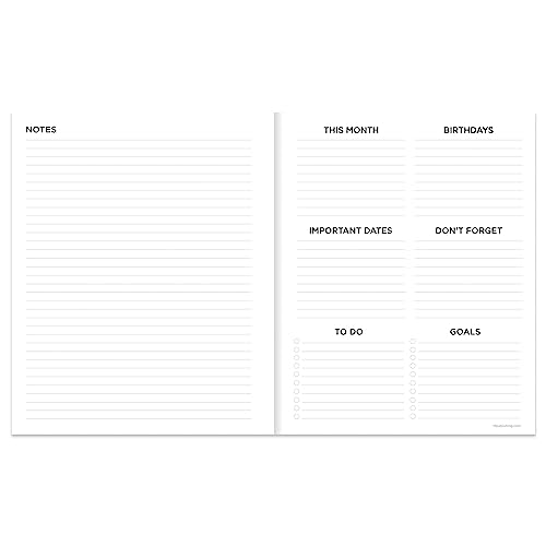 TF PUBLISHING 2024 Kraft Medium Monthly Planner | 2 Page Spreads | Large Calendar Grid and Planning Prompts | 12 Month Calendar for School and Work | Journal and Note Space | 6.5" x 8"