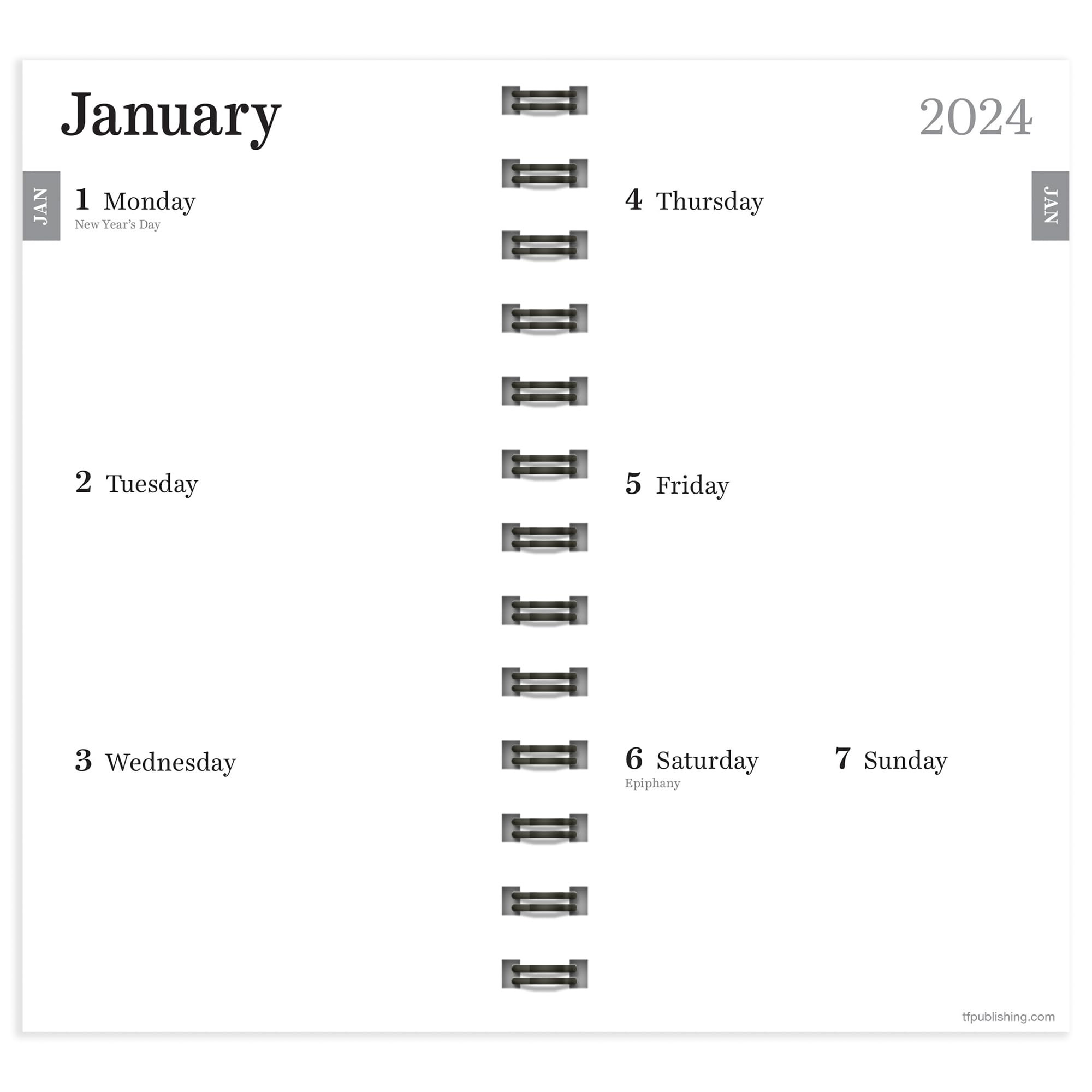 TF PUBLISHING 2024-2025 Daisy Days 2-Year Small Monthly Pocket Planner | 2-Page Large Calendar Grid and Lined Notes Section in Back | Monthly Day Planner for Purse | 3.5" x 6.5"