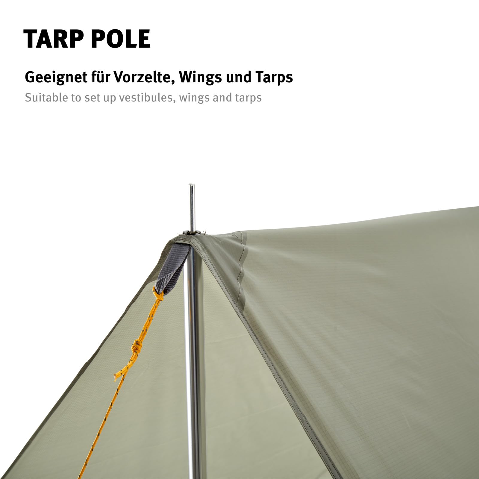 Wechsel Tents Tarp Pole - Tent Pole for Wings and Tarps - 155 cm Length