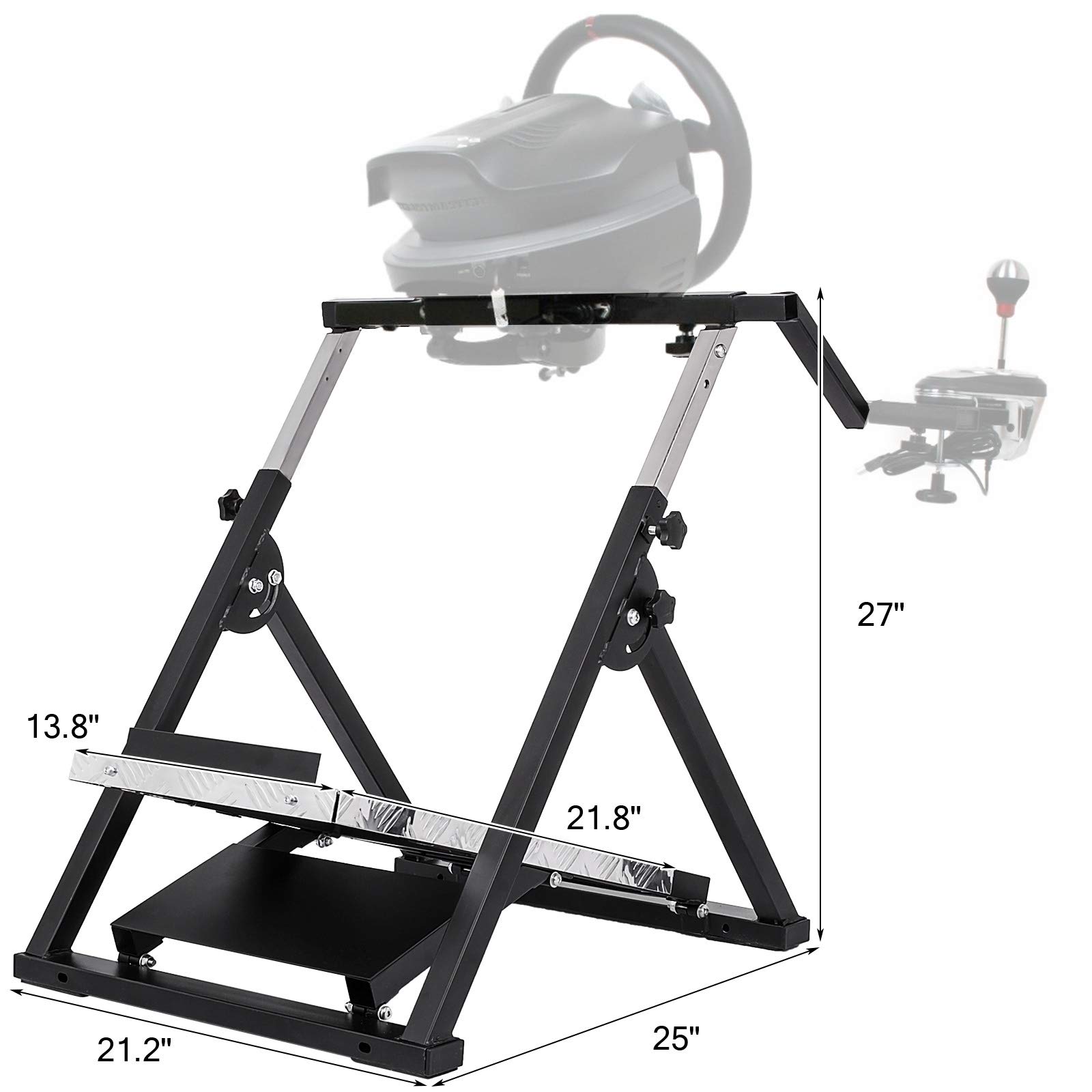 VEVOR G920 Steering Shifter Mount Logitech G27/G25, G29 Gaming fit for Thrustmaster Pedals NOT Included Racing Wheel Stand, Black