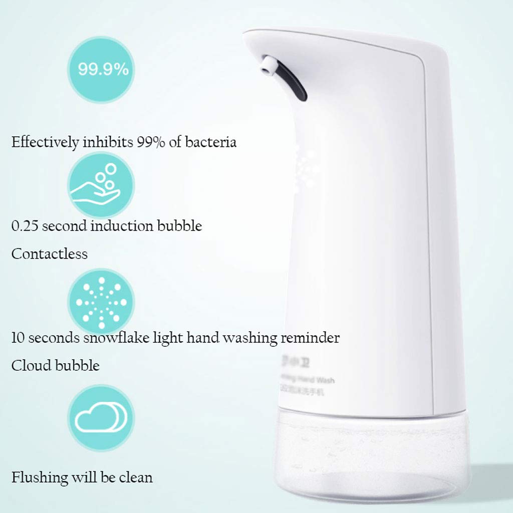 TGRTY Soap Dispenser Liquid Dispenser Induction Foam Dispenser Foam Dispenser Liquid Distributor Liquid Foam Dispenser Lotion Dispenser (Color : White)