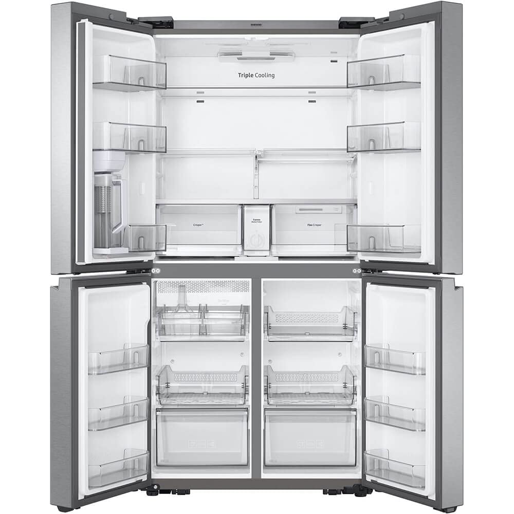 Samsung - RF29A9071SR - 29 cu. ft. Smart 4-Door Flex™ refrigerator featuring Family HubTM with Beverage Center and Dual Ice Maker with Ice Bites in Stainless Steel