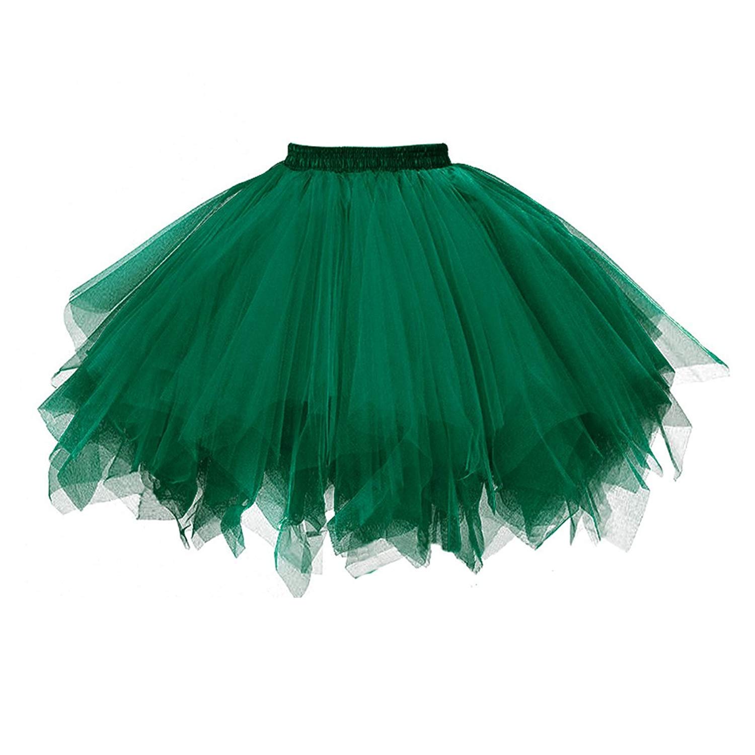 Womens Blackish Green Plus Size Tutu Skirt Layered Tulle Skirt Adult Halloween Costumes