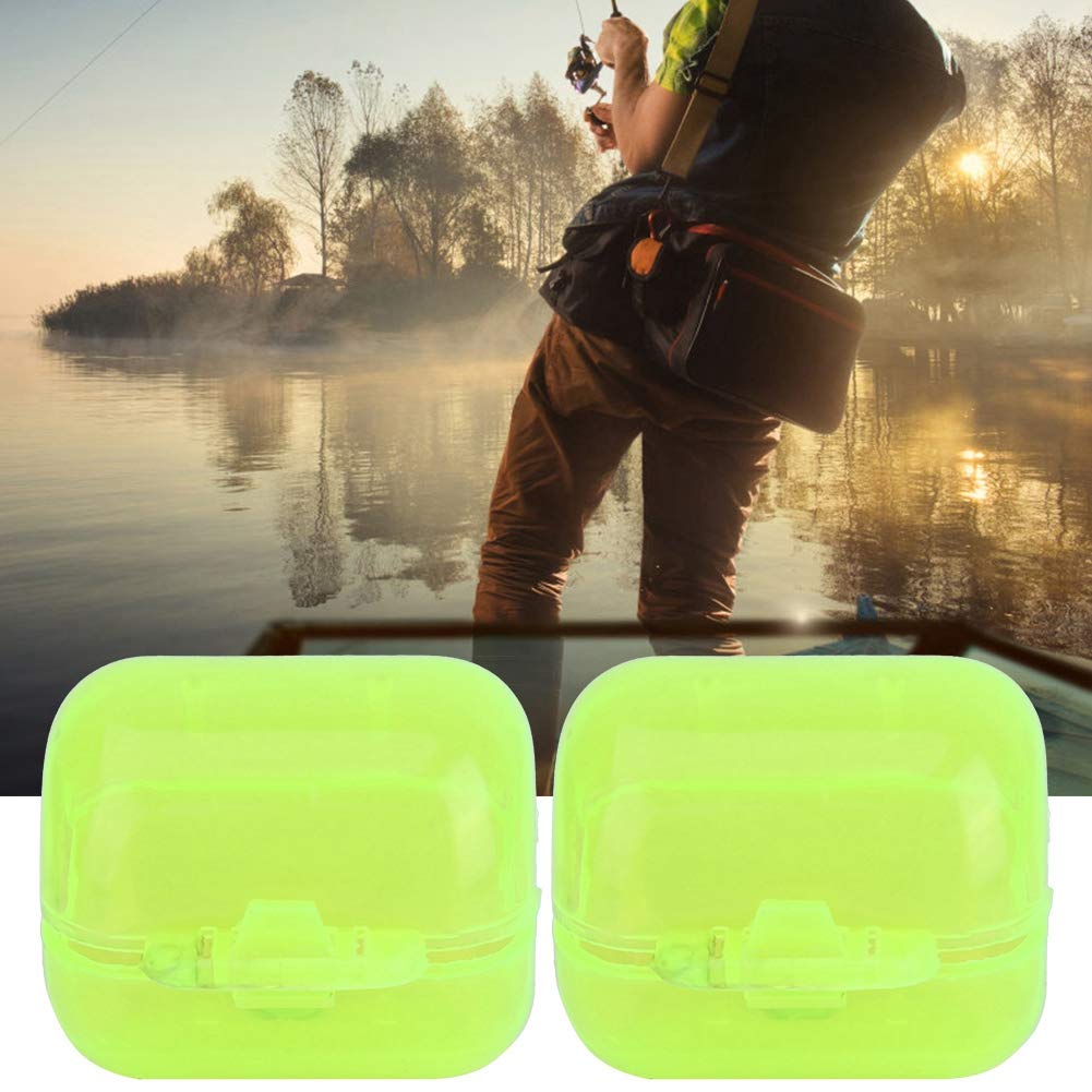 Tgoon Yellow Fishing Hook Box, Plastic 50Pcs Fishing Accessories Kit