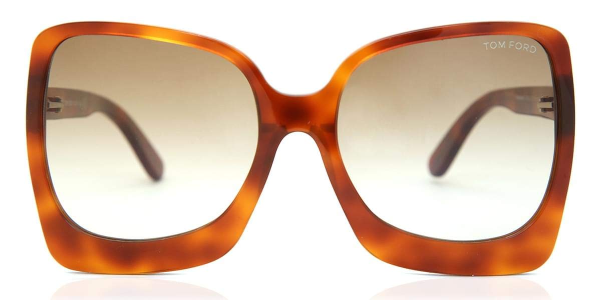 Tom Ford Butterfly Sunglasses TF618 Emanuella-02 53F Blonde Havana 60mm FT0618