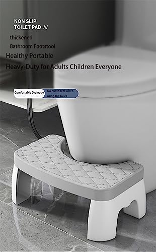 Toilet Potty Stool for Bathroom,7" Heavy Duty Plastic Portable Poop Foot Stool for Adults Everyone Footstool Squatting
