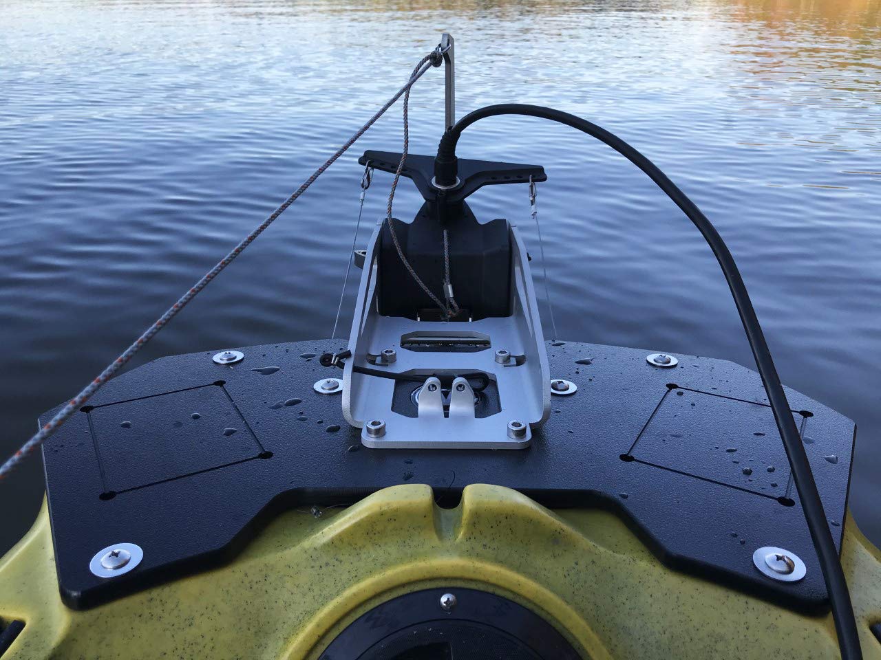 Wilderness Systems Kayak Stern Mounting Plate Gen 2 | Fits ATAK 140 / Radar Kayaks | Torqueedo Motor Mount | Kayak Power Pole Mount | Kayak Accessory Mount, Black, One Size (8070236)