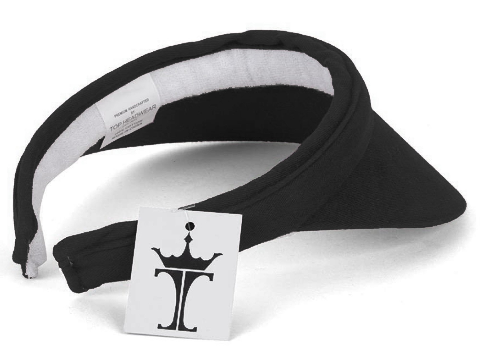 TopHeadwear Sports Cotton Twill Clip On Visor - Black