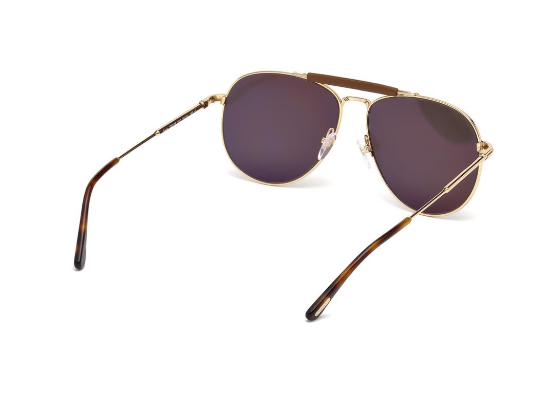 Tom Ford FT0536 28G Gold/Brown FT0536 Pilot Sunglasses Lens Category 3 Lens M
