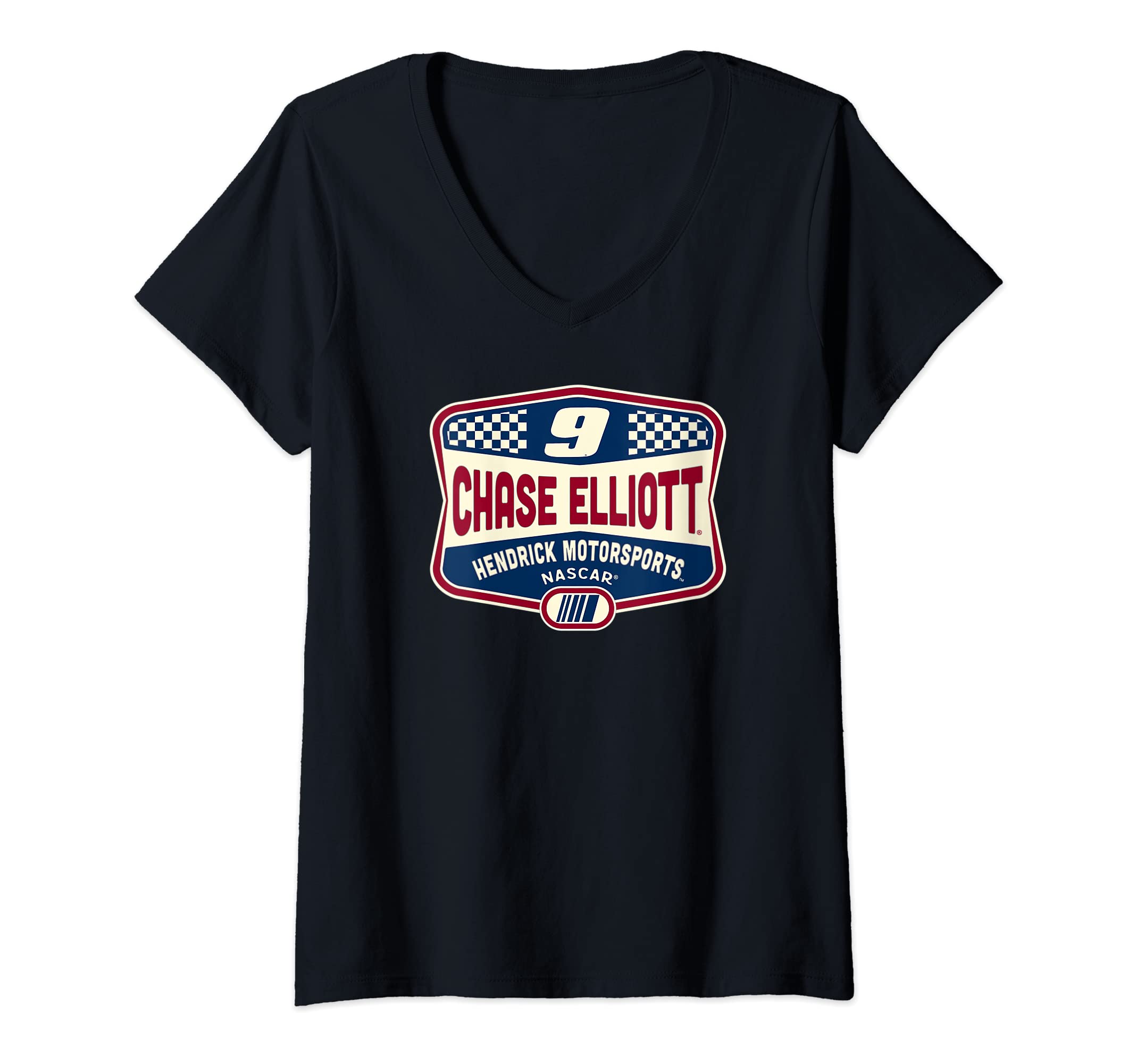 Womens NASCAR - CHASE ELLIOTT SHIELD V-Neck T-Shirt