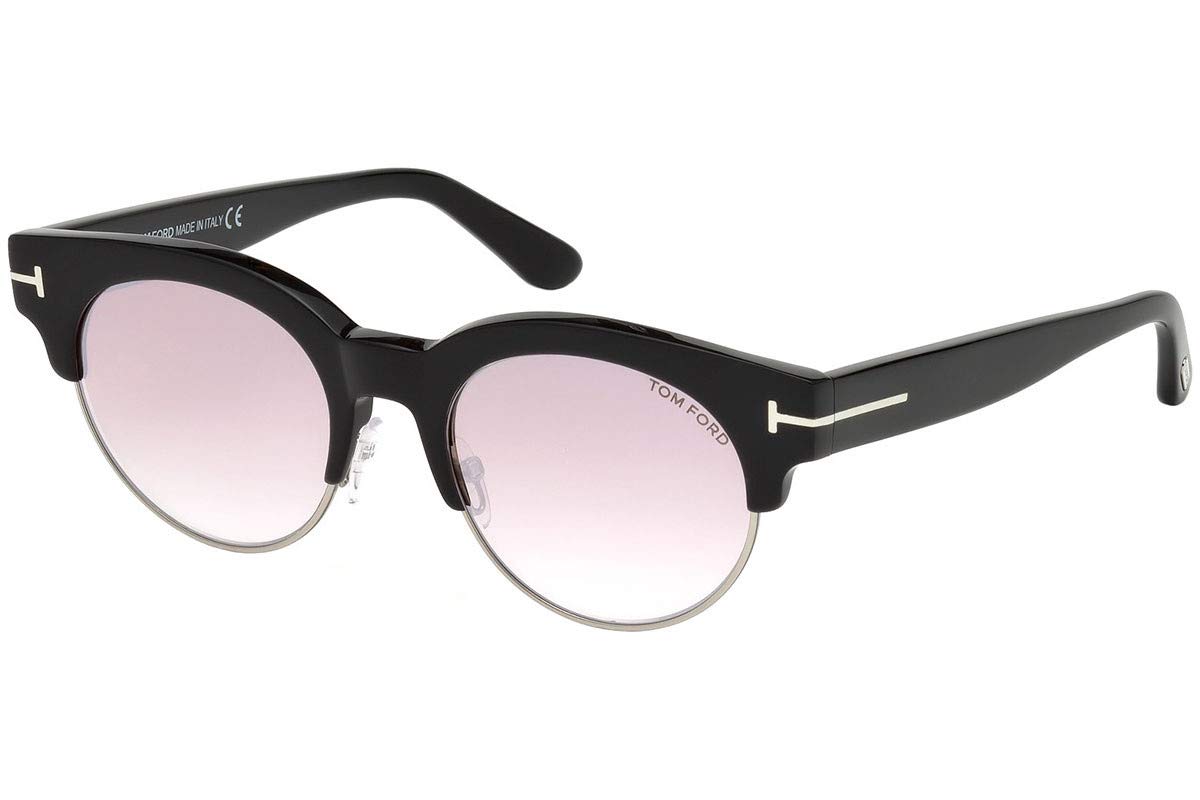 Tom Ford FT0598 Henri-02 Sunglasses Shiny Black w/Violet Mirror Lens 01Z TF598 FT598
