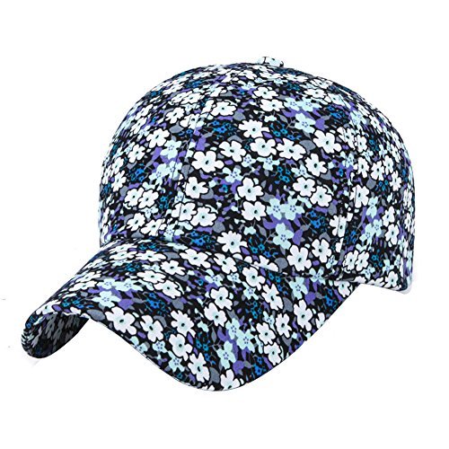 Womens Sports Running Golf Travel Baesball Sun Flower Floral Cap Hat Caps Hats Navy